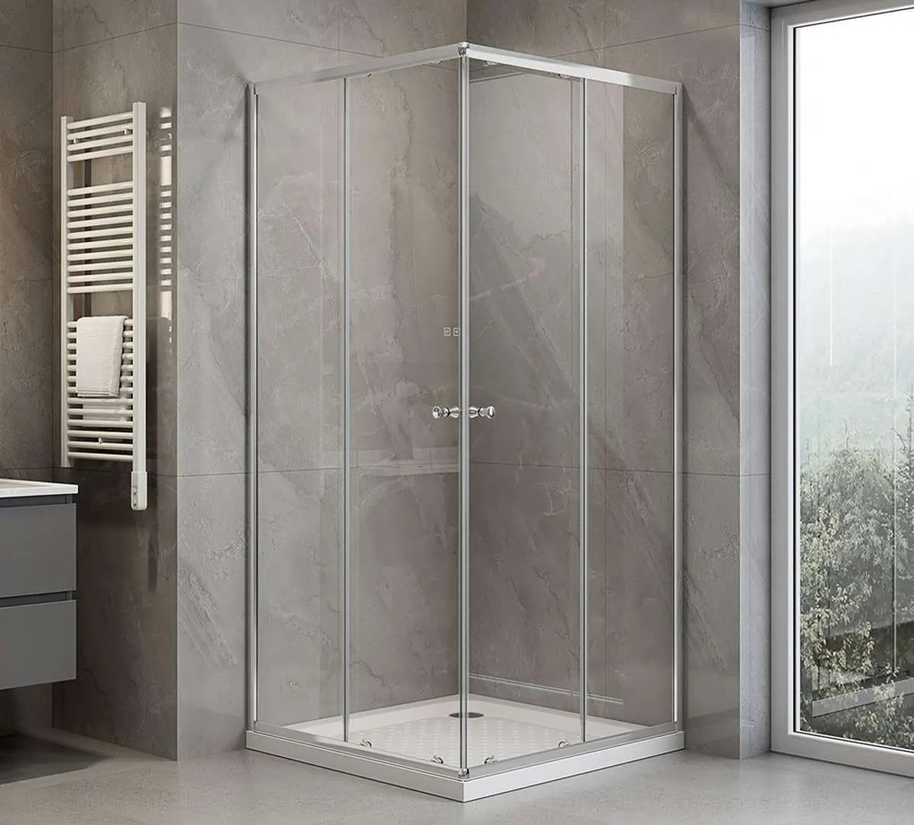 Aqualine Agga - Sprchový kout 70x70 cm, čiré sklo/chrom HLF707Y