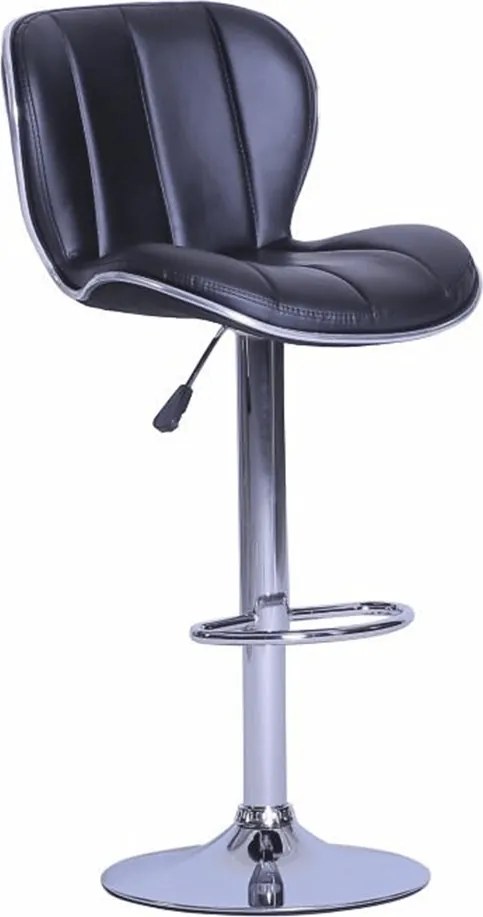 Tempo Kondela Barová židle, černá / chromovaná, DUENA