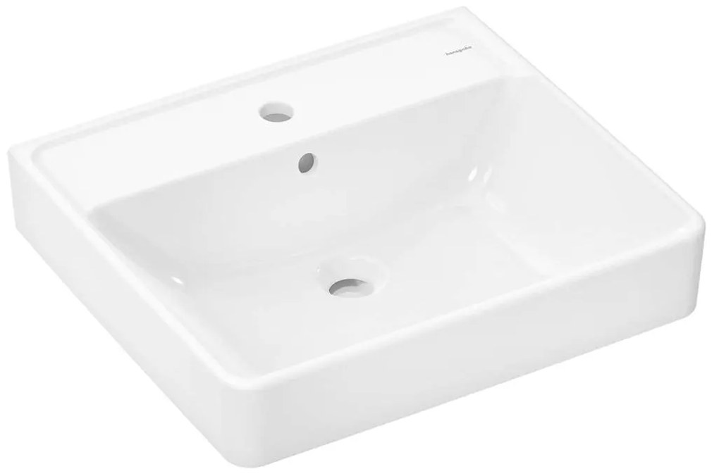Hansgrohe Xanuia Q - Umyvadlo 55x48 cm, s přepadem, otvor pro baterii, bílá 60132450