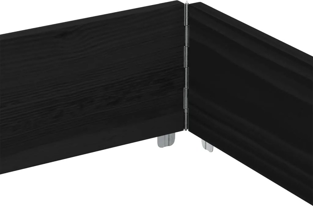 Zahradní truhlík černý 150 x 100 cm masivní borové dřevo 3295412