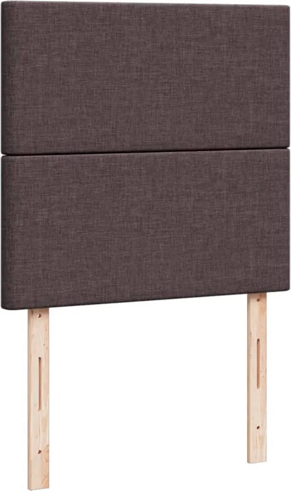 Box spring postel s matrací tmavě hnědá 90x190 cm textil 3291131