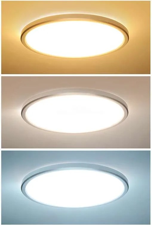 LED stropní světlo odolné vůči vlhkosti WO825 - průměr 22 cm, bílá