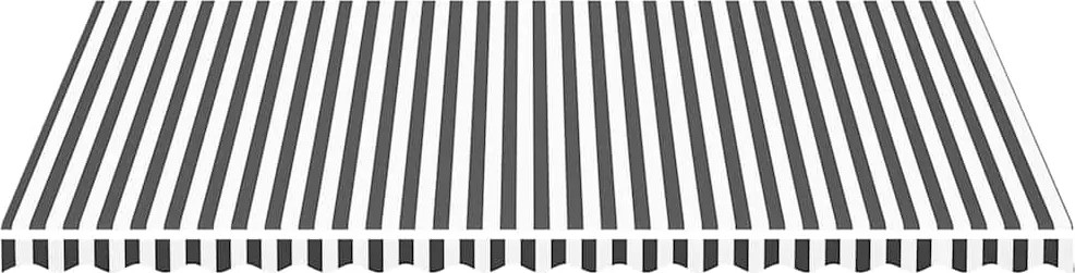 Náhradní plachta na markýzu antracitová a bílá 500 x 300 cm polyesterová 311991