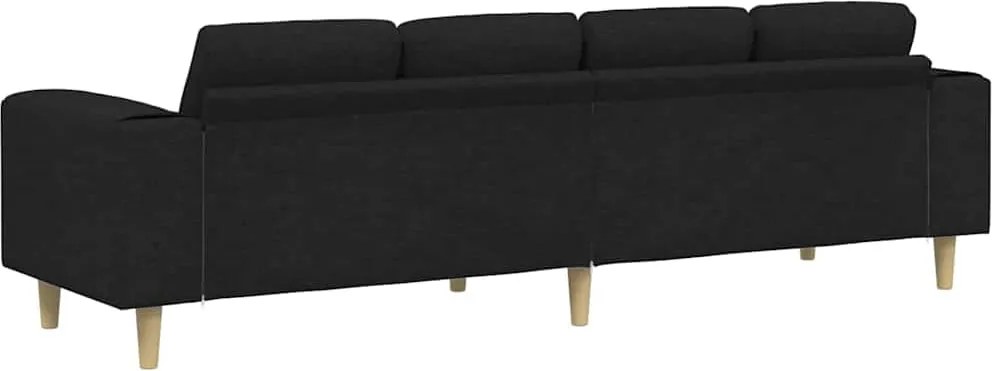Pohovka do obývacího pokoje Černá 250 x 77 x 76 cm Polyester 3335083