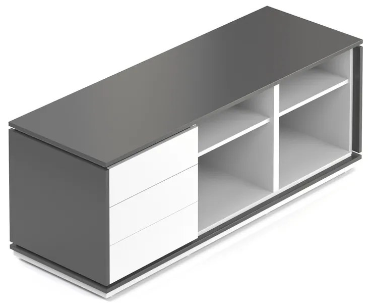 Kontejner Creator 153,6 x 53,6 cm, 3-modulový, bílá / antracit