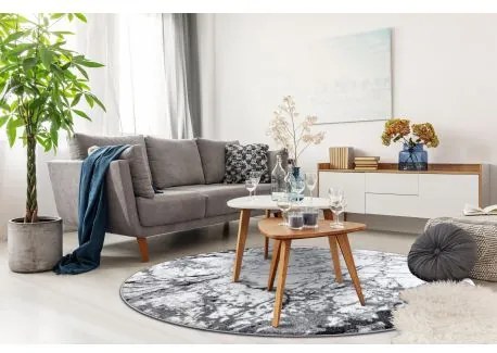 Moderní kulatý COZY 8871, Marble, Mramor Strukturální, dvě úrov velikost kruh 160 cm | krásné koberce cz