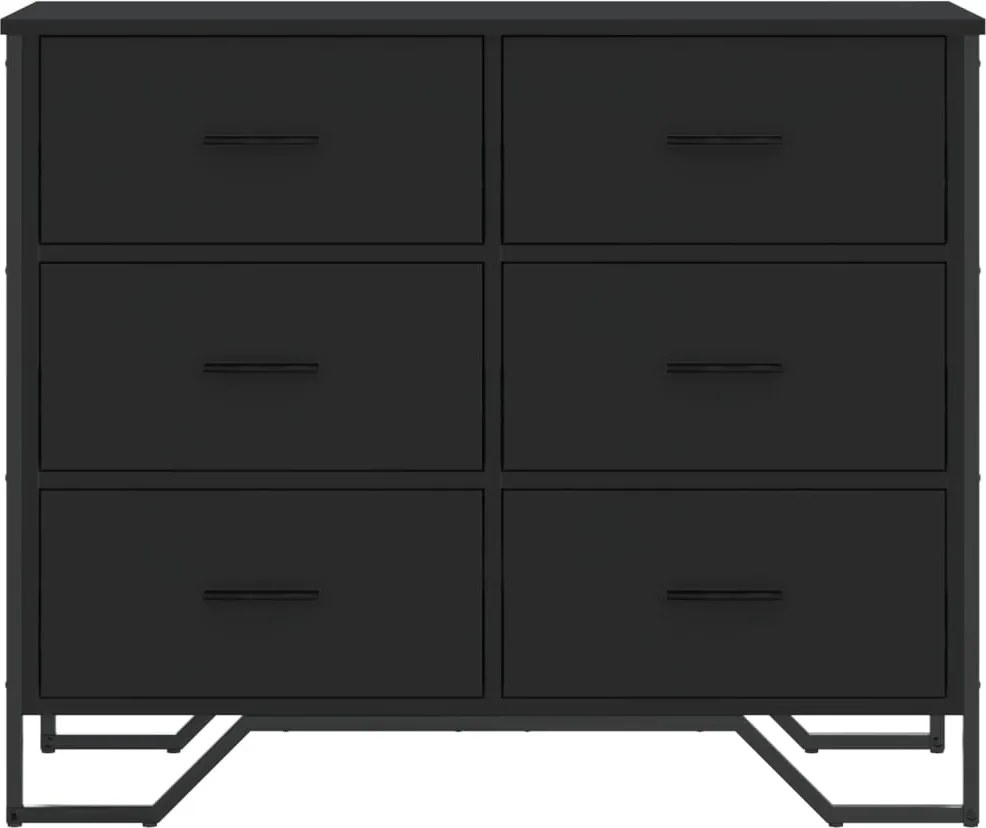 Komoda černá 91 x 35,5 x 74,5 cm kompozitní dřevo 3295302