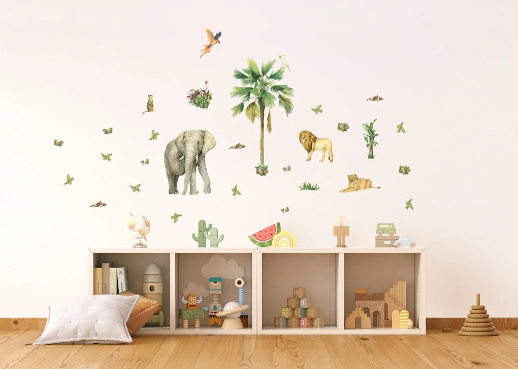 Dětská samolepka na zeď Jungle | 65 x 85 cm | DDK2337