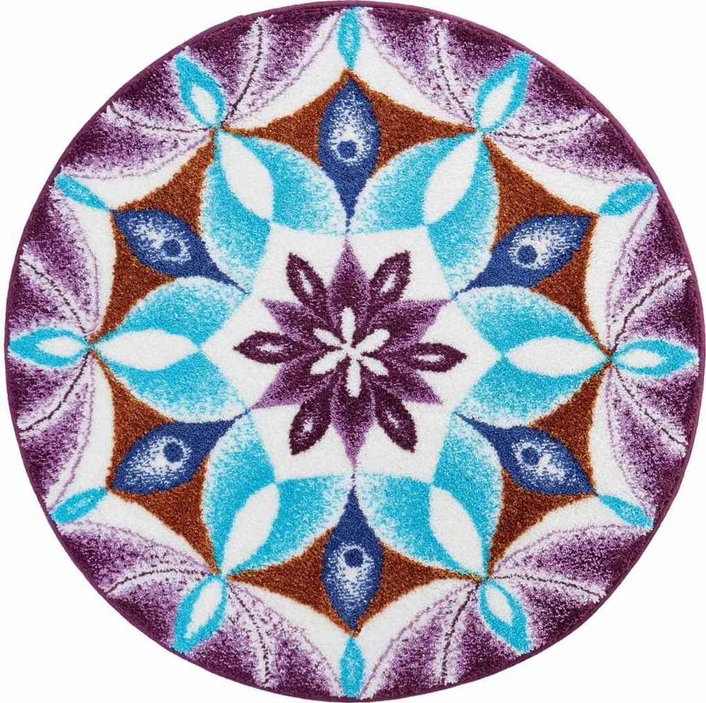 GRUND Mandala předložka VDĚČNOST fialová Rozměr: ø 80 cm