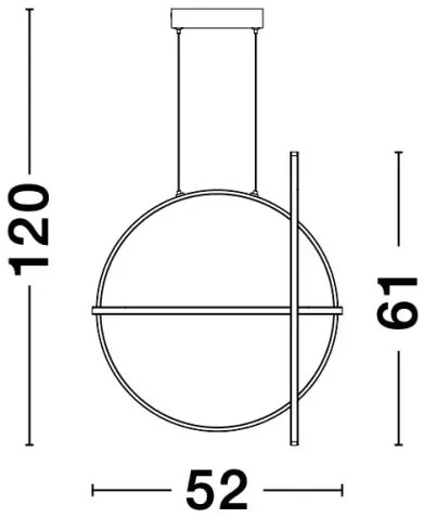 LED lustr Arte 52 zlaté