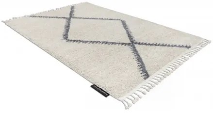 koberec BERBER MAKNES B5910, krémovo šedý střapce, Maroko Shaggy velikost 140x190 cm | krásné koberce cz