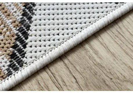 koberec SISAL COOPER Mozaika 22208 ecru / černý velikost 160x220 cm | krásné koberce cz