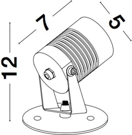NV 9271431 Venkovní nástěnné svítidlo FEND černý hliník a sklo LED 5W 3000K 100-240V 21st. IP65 - NOVA LUCE