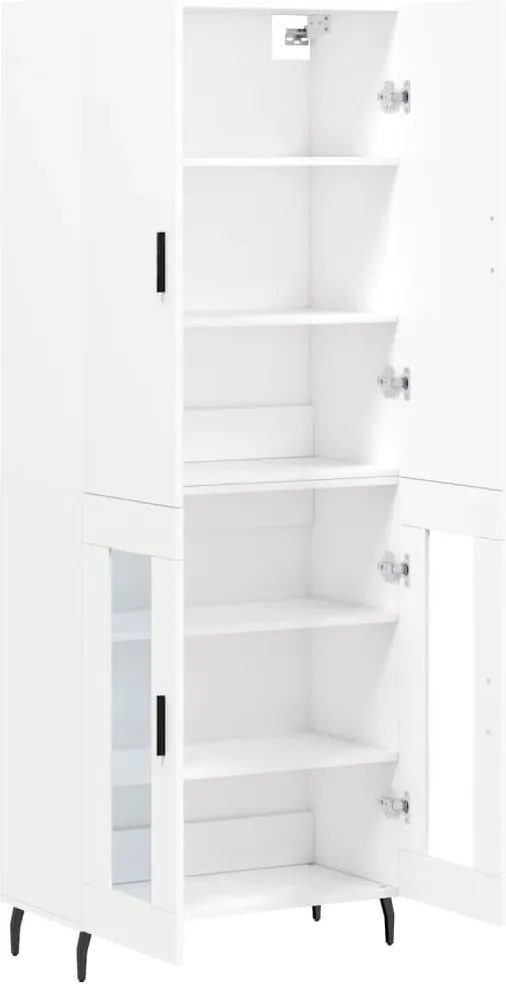 Skříň highboard bílá 69,5 x 34 x 180 cm kompozitní dřevo 3195747
