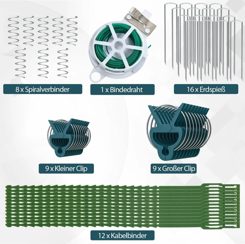 Costway 2dílná podpěra zelená Garden Trellis pro popínavé rostliny, zelený