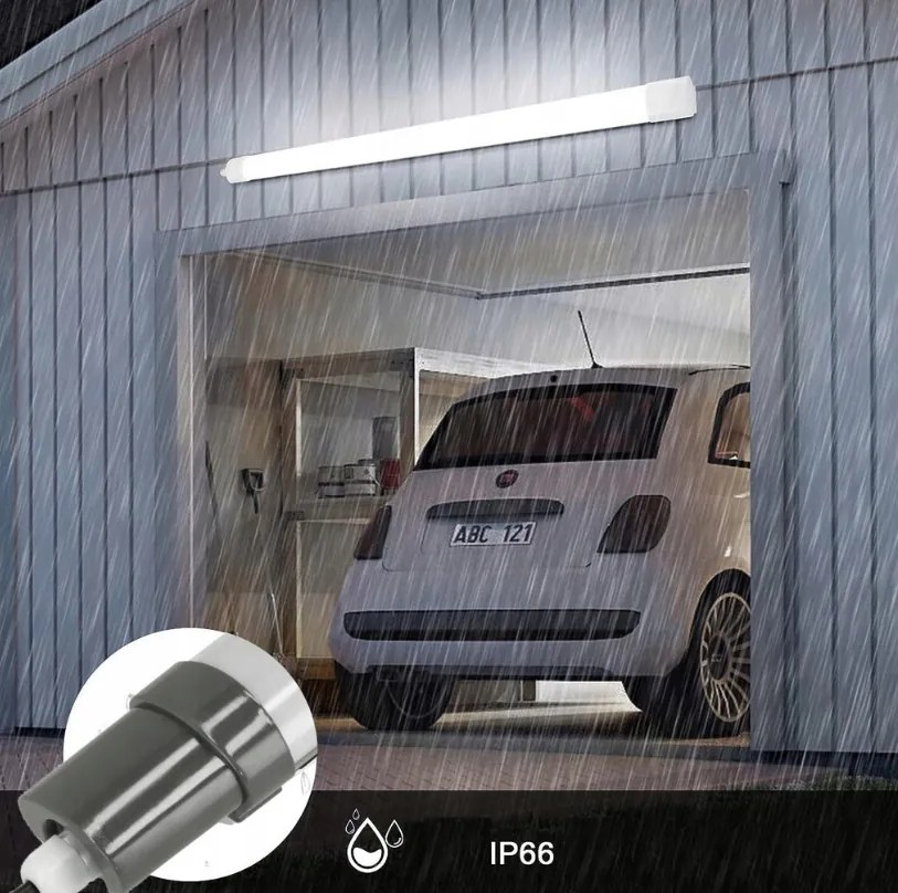 SADA 2 LED lamp 120cm 36W 3000lm Hermetické svítidlo IP65 do garáže, dílny