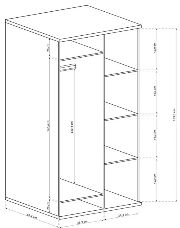 Předsíňová stěna CALI + skříň C-1 + komoda C-4 | artisan