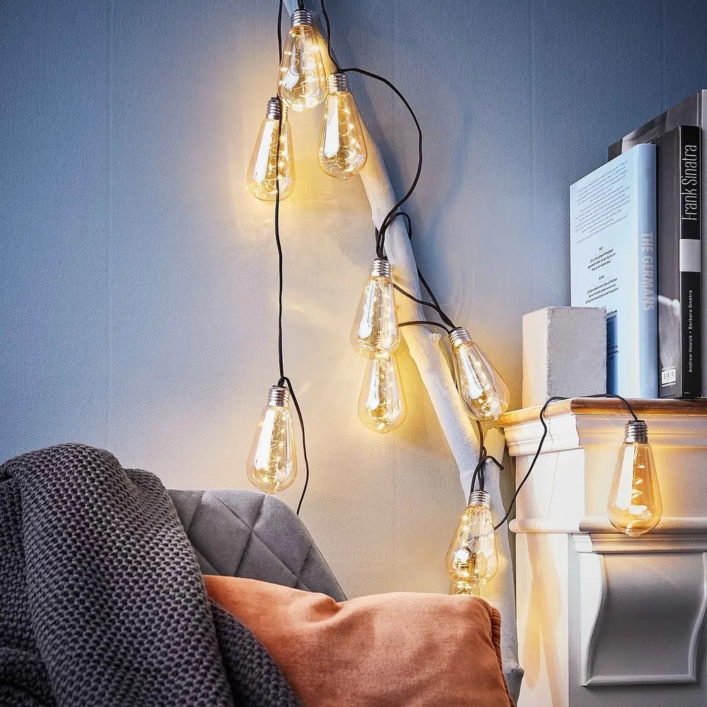 Butlers BULB LIGHTS Světelný řetěz žárovky tónované 10 světel
