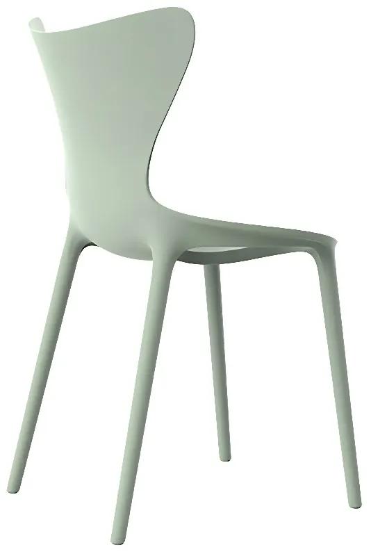 VONDOM Zelená plastová jídelní židle LOVE