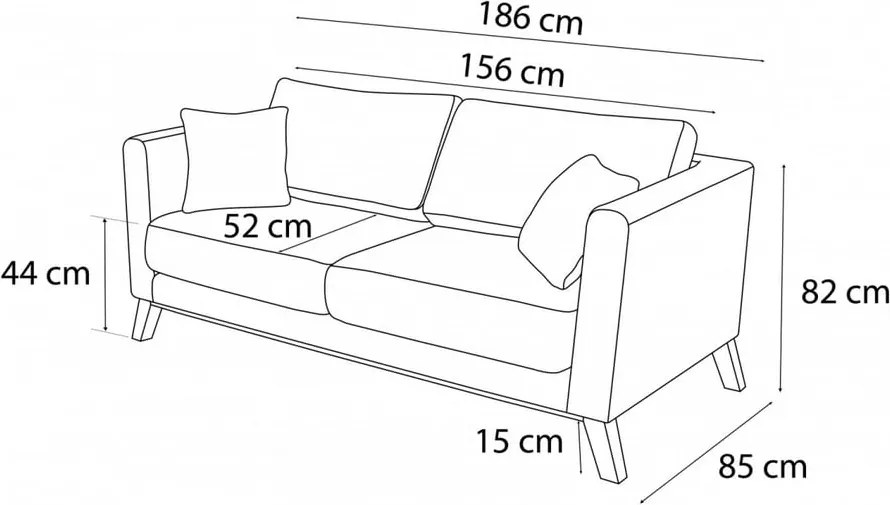 Krémově bílá manšestrová pohovka Bobochic Paris Doblo