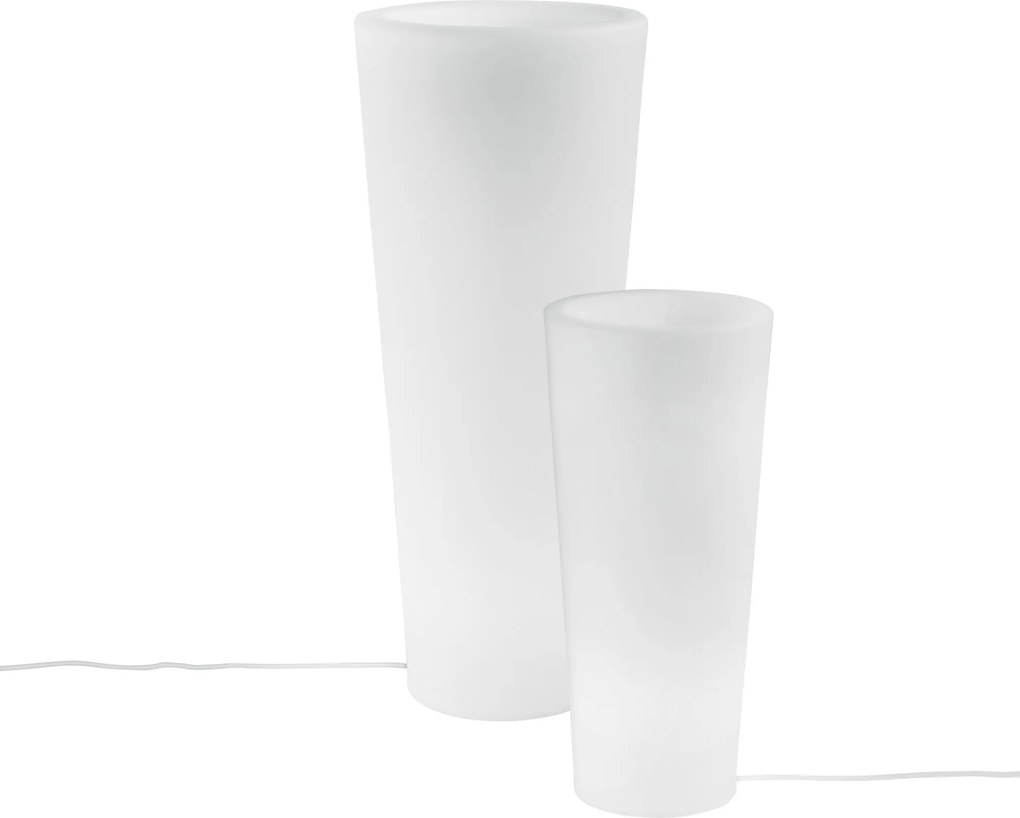 FAN I-GECO-VASO-E-R-XL Světelná váza Geco, bílá, 1 x E27, IP65, výška 90 cm, průměr 38 cm, kabel 250 cm - FANEUROPE