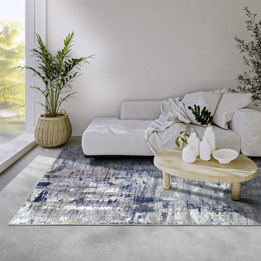 ELLE Decoration, Kusový koberec Imagination New 106035 Dark blue/Beige z kolekce Elle, 80x150, modrá, ložnice