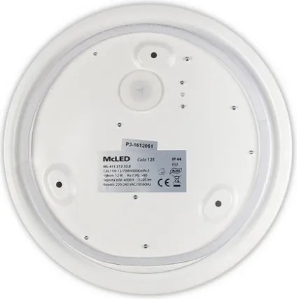 LED svítidlo McLED Cala 12 E 12W 4000K IP44 s nouzovým modulem 1,5h ML-411.212.32.0