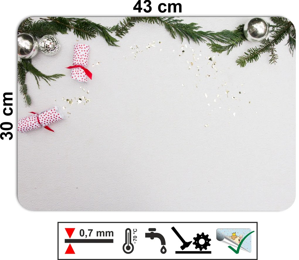 PokojovaDekorace.cz, Vánoční prostírání - 088, Baňky, 43x30cm