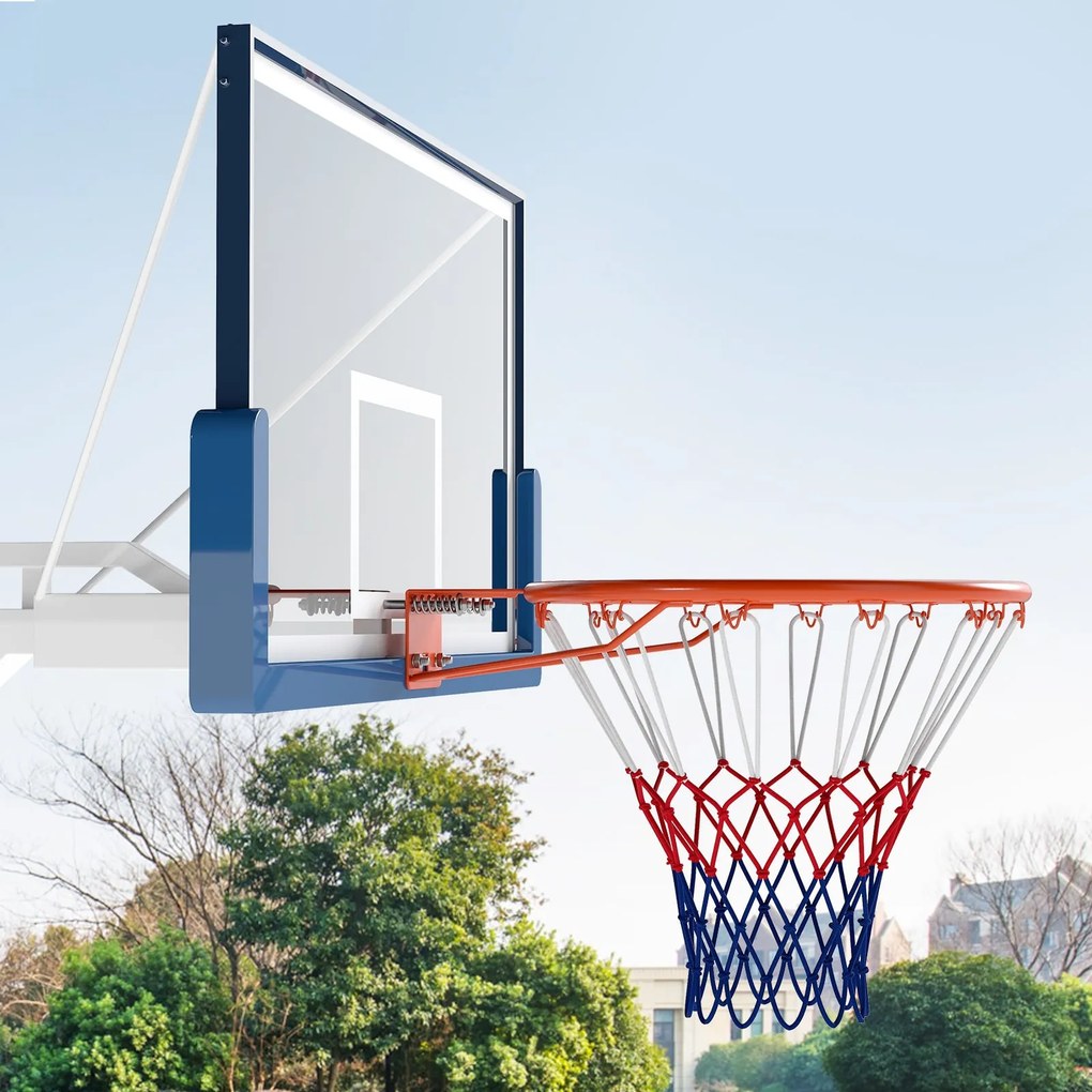 Costway Ø45 cm Standardní basketbalový koš se sítí Mini basketbalový koš