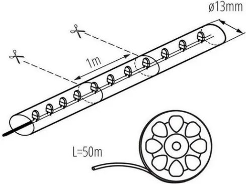 LED světelný řetěz Kanlux GIVRO LED-Y žlutá 08634