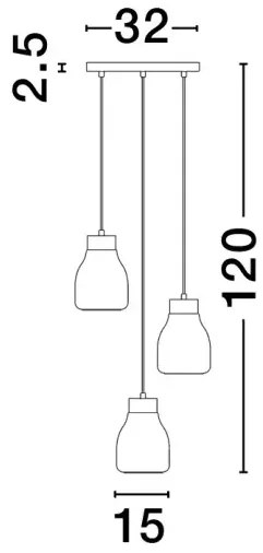 Designový lustr Blaku B