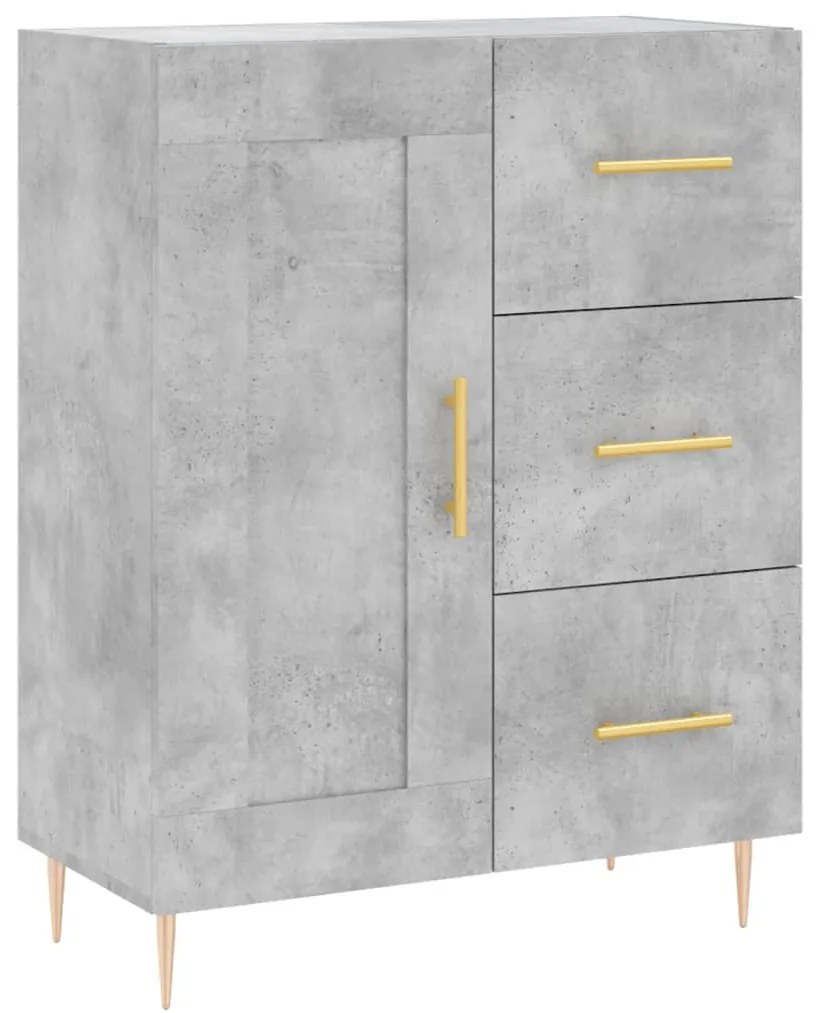 Skříň highboard betonově šedá 69,5x34x180 cm kompozitní dřevo - Default Title