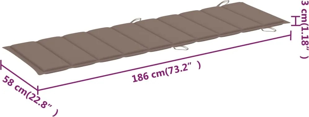 vidaXL Marketos Houpací zahradní lehátko s poduškou masivní teak