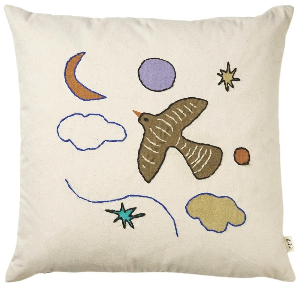 FERM LIVING Polštář Naive Cushion, Bird