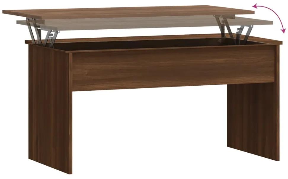 Konferenční stolek hnědý dub 102x50,5x52,5 cm kompozitní dřevo - Default Title