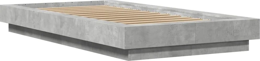 Rám postele betonově šedý 75 x 190 cm kompozitní dřevo 3281248