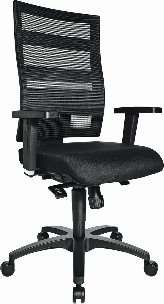 XXXLutz OTOČNÁ ŽIDLE, síťovina, mikrovlákno, černá Topstar - Online Only kancelářské židle - 001319000501
