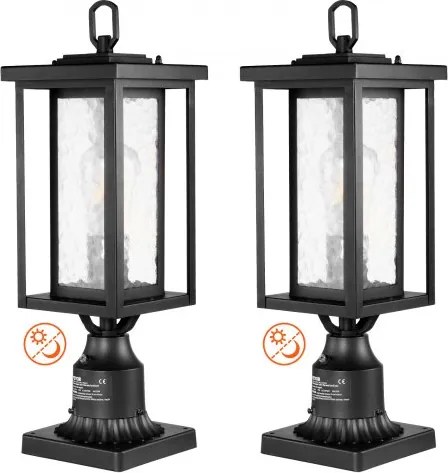 2 PC Soumrak do úsvitu Svítidlo na sloup venkovní lampy 450 mm Držák na sloup