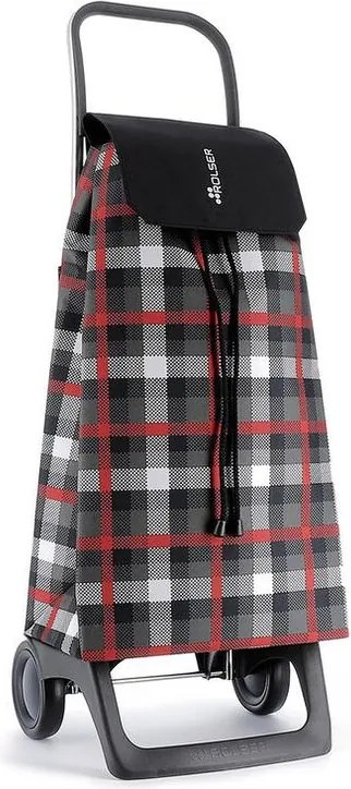 Taška na kolečkách ROLSER Jet Scottish Joy, šedé káro