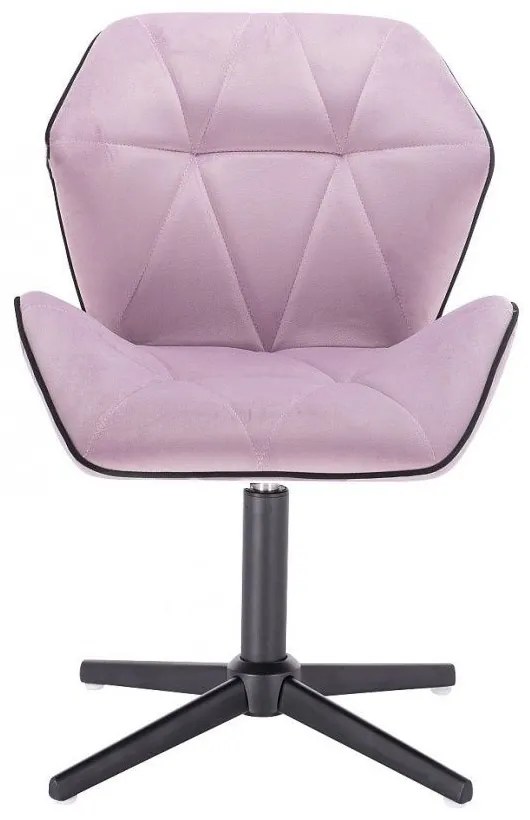 LuxuryForm DESIGN Otočná židle MILANO MAX VELUR na černém kříži - levandule