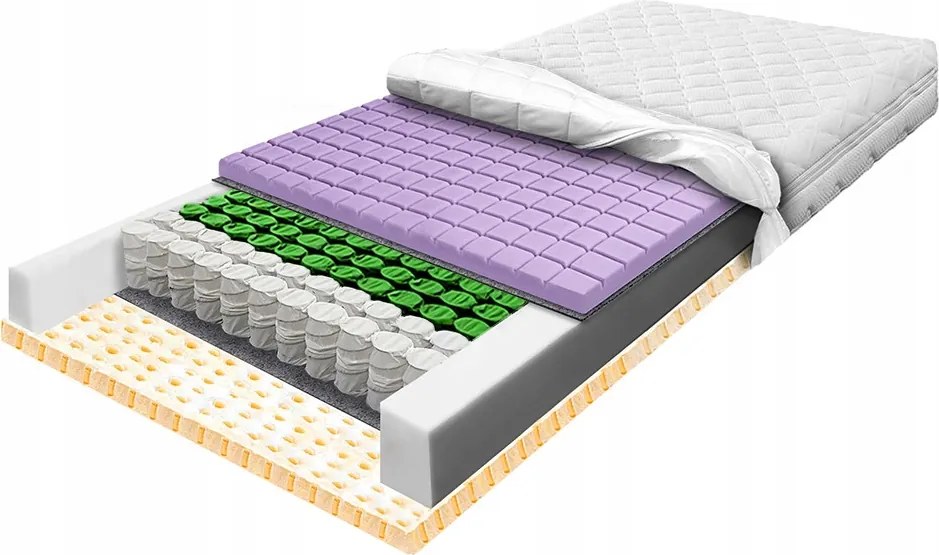 Taštičková matrace 160x200 cube latex prodyšná, antialergická H2 26 cm