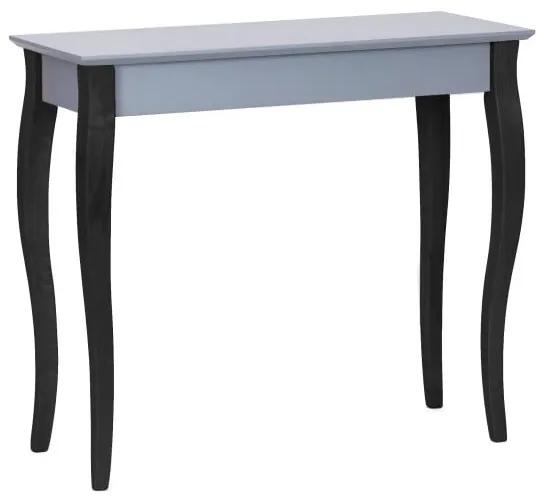 Tmavě šedý konzolový stolek s černými nohami Ragaba Lilo, šířka 85 cm