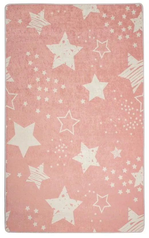 Dětský koberec Pink Stars, 100 x 160 cm