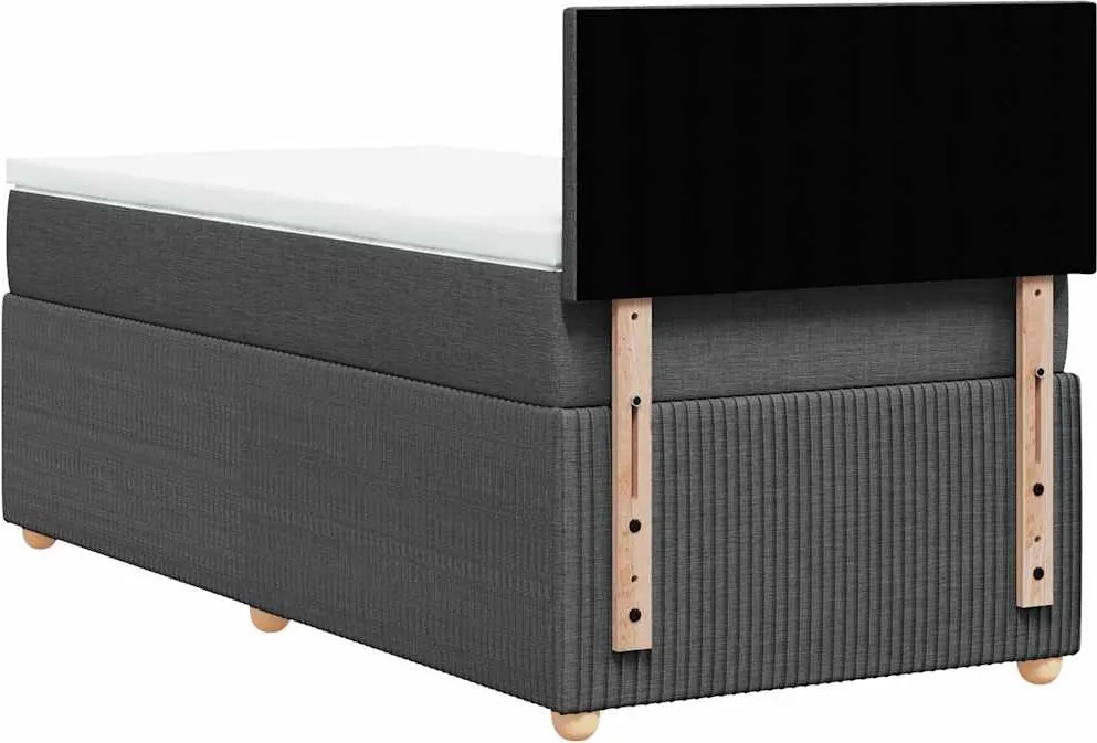 Box spring postel s matrací tmavě šedá 90x190 cm textil 3287305