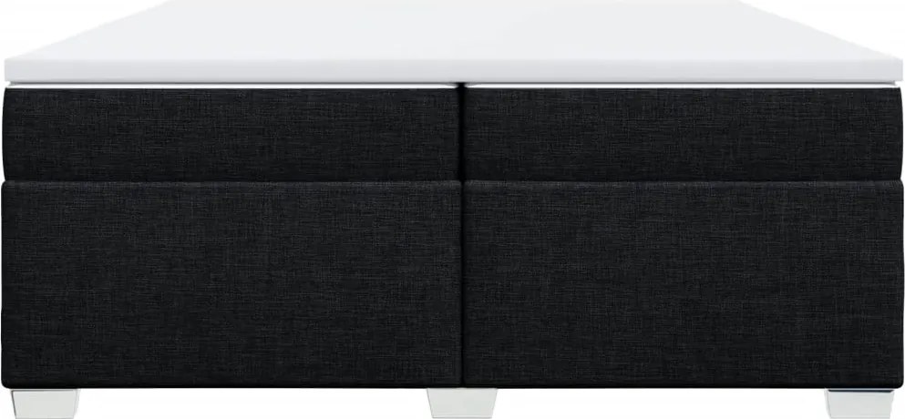 Box spring postel s matrací černá 200x200 cm textil 3285160