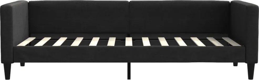 Válenda s přistýlkou černá 80 x 200 cm textil 3196575