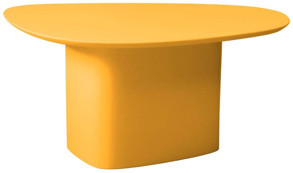 OnaDnes -20% Žlutý lakovaný konferenční stolek RAGABA CELLS 90 x 55 cm