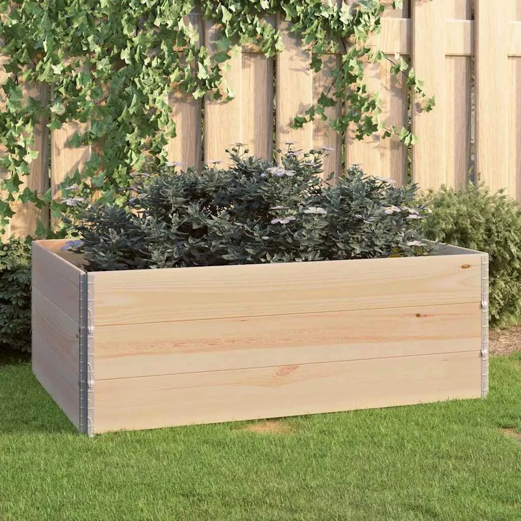 Vyvýšené záhony 3 ks 100 x 150 cm masivní borové dřevo 3055171