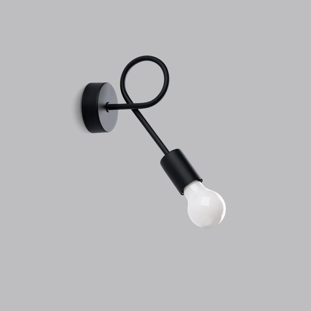 Sollux Lighting Nástěnné svítidlo LEVAR Černá