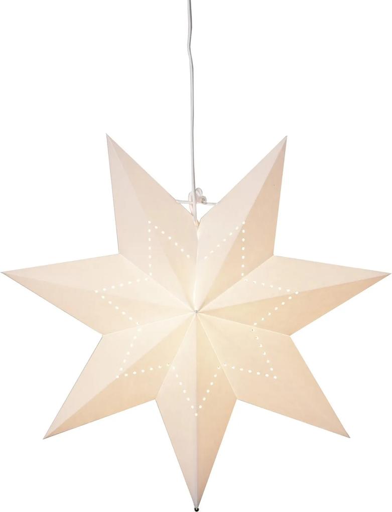 Závěsná svítící hvězda průměr 43 cm Star Trading Lysa - bílá